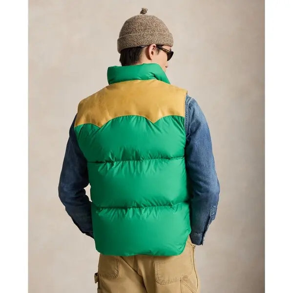 Ralph Lauren Leather-yoke Down Vest