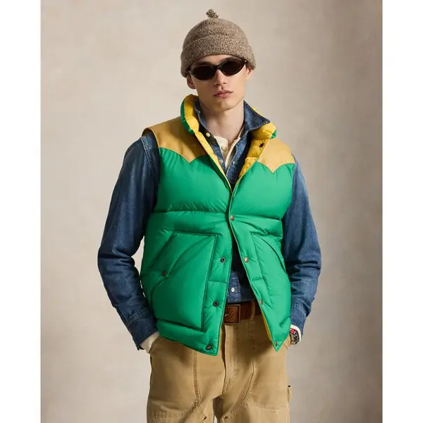 Ralph Lauren Leather-yoke Down Vest