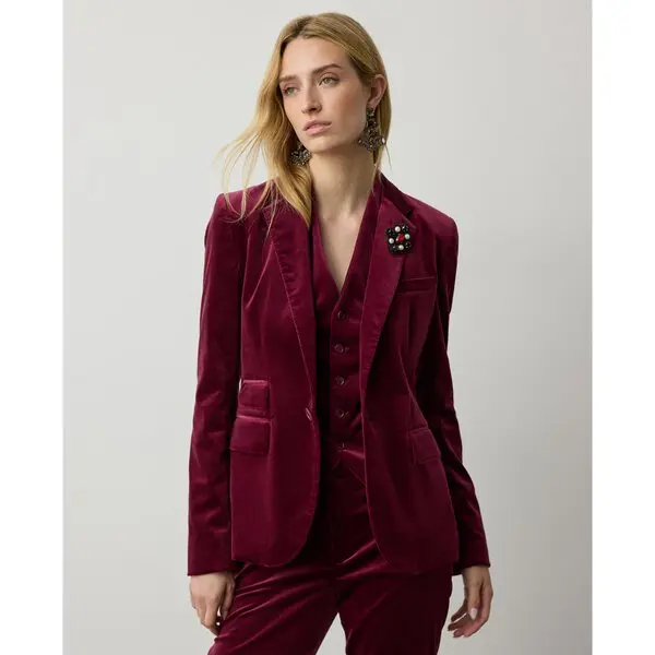 Ralph Lauren Parker Stretch Velvet Jacket
