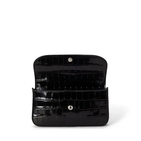Ralph Lauren Croc-embossed Marcy Crossbody Wallet