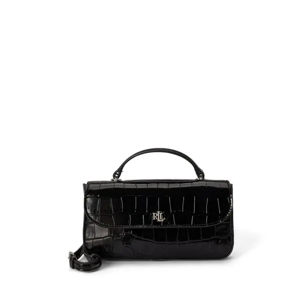 Ralph Lauren Croc-embossed Marcy Crossbody Wallet
