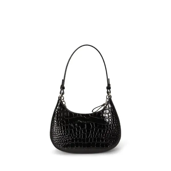 Ralph Lauren Embossed Medium Marcy Zip Shoulder Bag