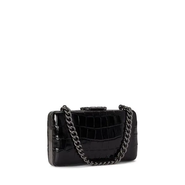 Ralph Lauren Croc-embossed Small Franki Clutch