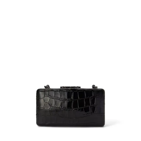 Ralph Lauren Croc-embossed Small Franki Clutch