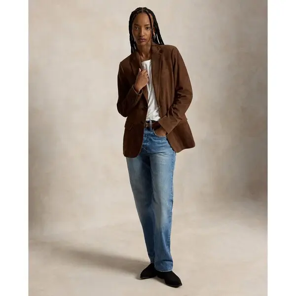 Ralph Lauren Single-breasted Suede Blazer