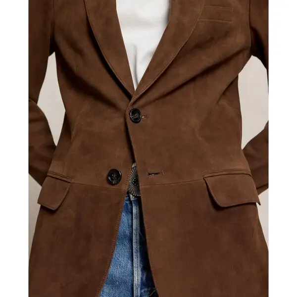 Ralph Lauren Single-breasted Suede Blazer