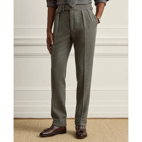 Ralph Lauren Gregory Hand-tailored Tick-weave Trouser