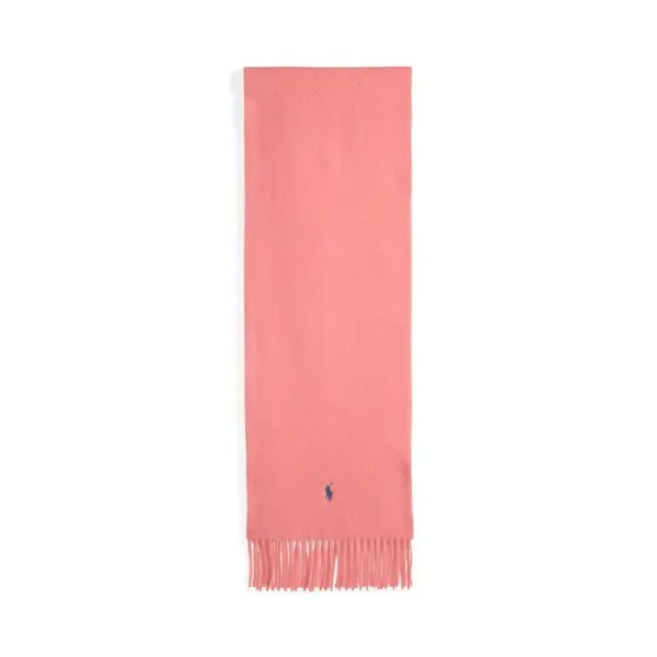 Ralph Lauren Fringe-trim Wool Scarf - Berry