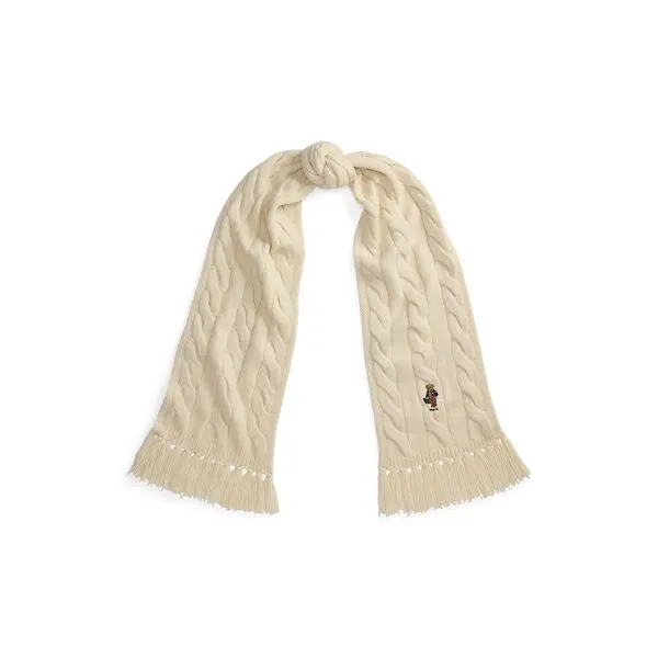 Ralph Lauren Polo Bear Cable-knit Scarf