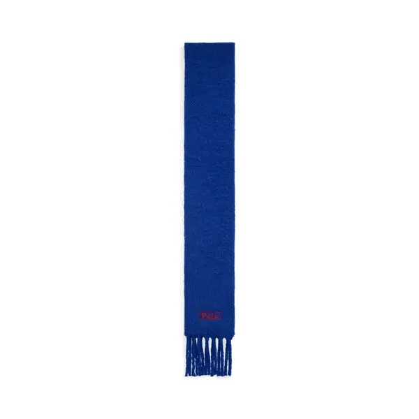 Ralph Lauren Brushed Wool-blend Fringe Scarf - Fall Royal