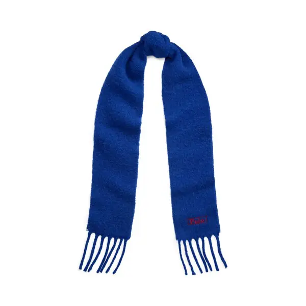 Ralph Lauren Brushed Wool-blend Fringe Scarf - Fall Royal