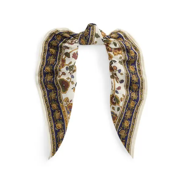 Ralph Lauren Floral Wool-linen Square Scarf