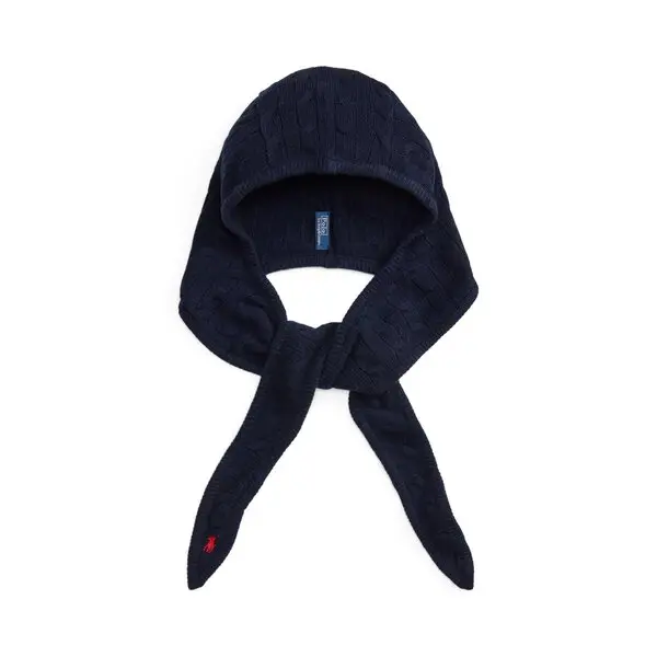 Ralph Lauren Cable-knit Wool-cashmere Wrap Snood - Hunter Navy