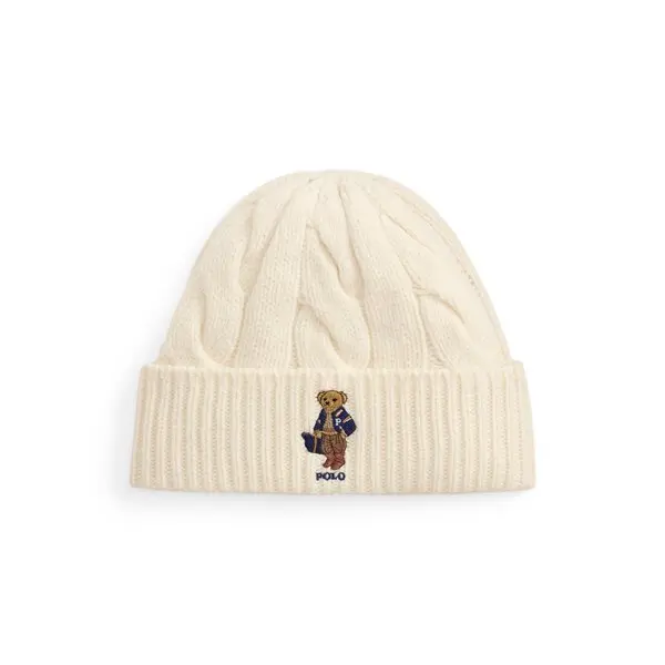 Ralph Lauren Polo Bear Cable Wool-blend Beanie