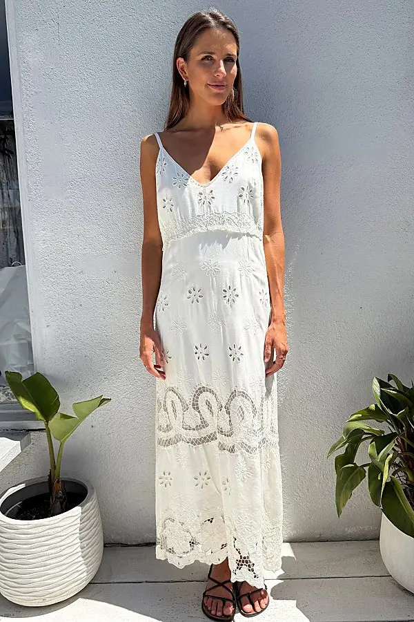 MADLY VINTAGE 90s Cutwork Maxi Dress