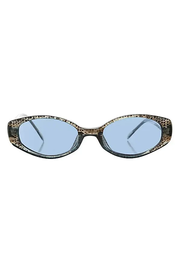 SUNGLASS MUSEUM Vintage Helena Oval Sunglasses - Blue