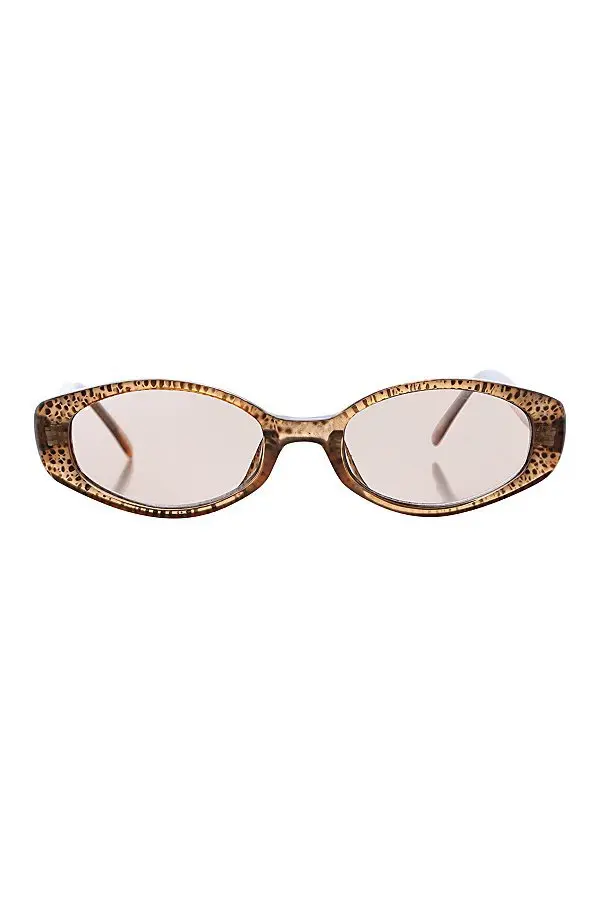SUNGLASS MUSEUM Vintage Helena Oval Sunglasses - Brown