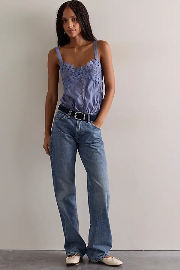 Free People Call Me Cutie Bodysuit - Brush Blue