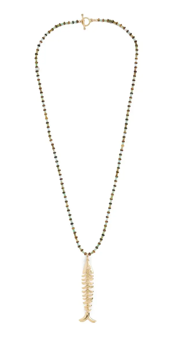Brinker & Eliza Saltwater Necklace - Gemstone Multi/gold