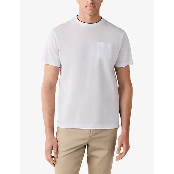 HACKETT Round-neck Short-sleeve Cotton T-shirt