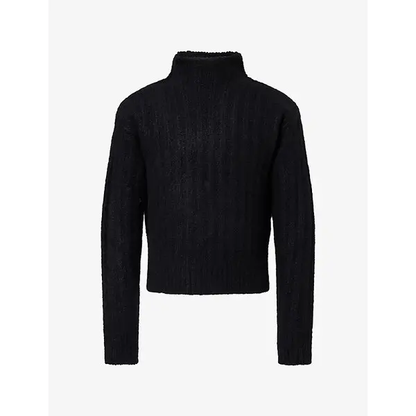 Rick Owens Ribbed Turtle-neck Cashmere-blend Jumper - Black