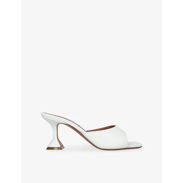 Amina Muaddi Lupita 70 Leather Heeled Mules