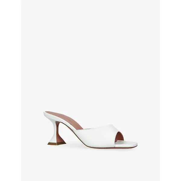 Amina Muaddi Lupita 70 Leather Heeled Mules