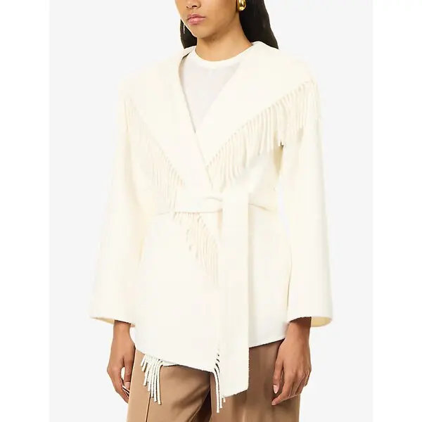 Simkhai Rowen Fringed Wool-blend Jacket