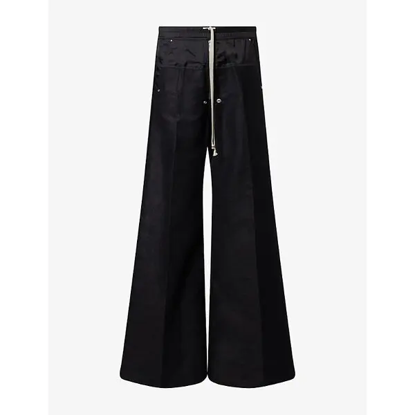 Rick Owens Bela Wide-leg Cotton-lend Trousers - Black