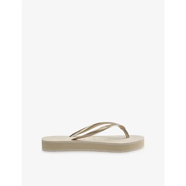 Havaianas Slim Flatform Rubber Flip-flops - Beige