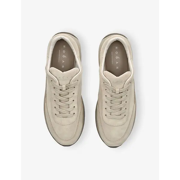 Hogan Allacciato Suede And Leather Trainers