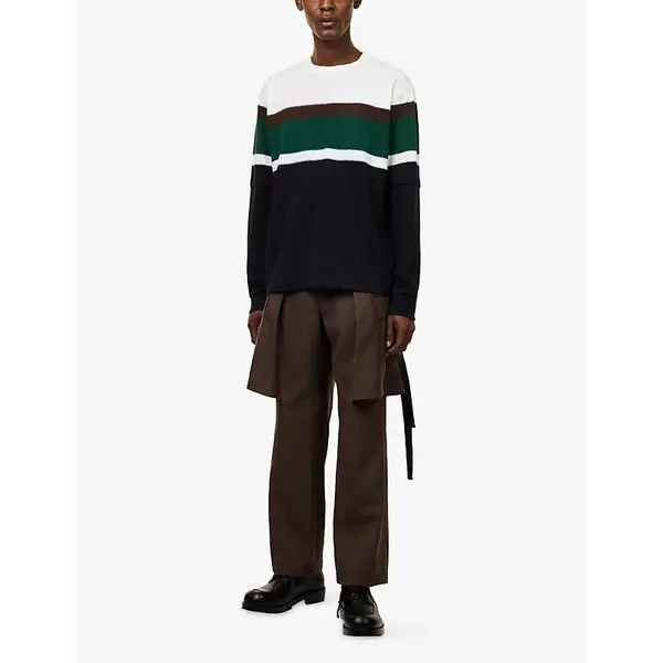 Sacai Chusen-dyed Long-sleeve Cotton T-shirt