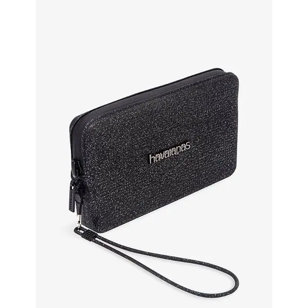 Havaianas Mini Plus Glitter Silicone Bag - Black