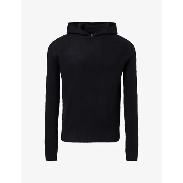 Rick Owens Relaxed-fit Hooded Cashmere-blend Jumper - Black
