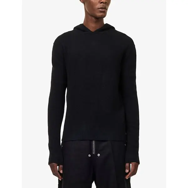 Rick Owens Relaxed-fit Hooded Cashmere-blend Jumper