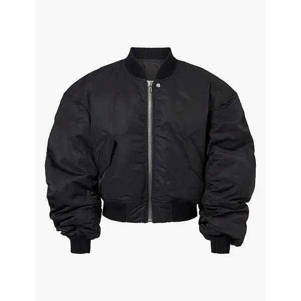 Rick Owens Flight Ribbed-trim Cotton-blend Bomber Jacket