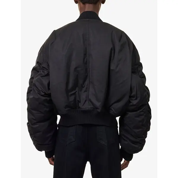 Rick Owens Flight Ribbed-trim Cotton-blend Bomber Jacket