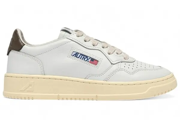 AUTRY Medalist Leather Low Leather - White/chocolate