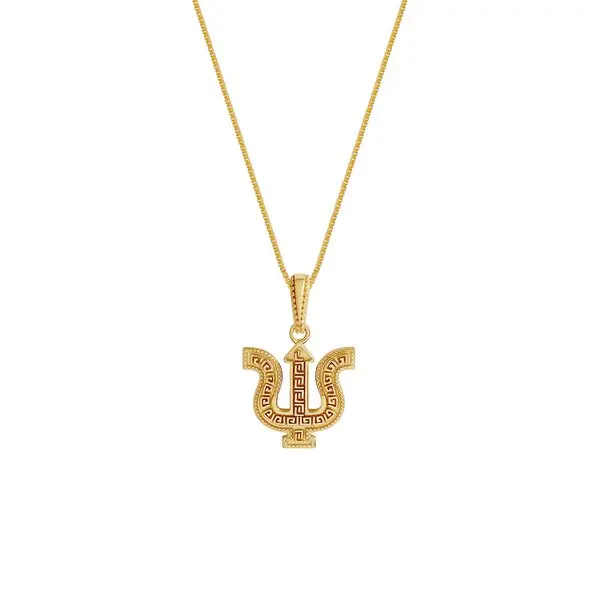 KARMA AND LUCK Strength Current Trident Necklace