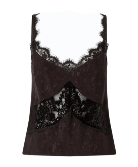 Pinko Lace Trim Camisole Top - Brown