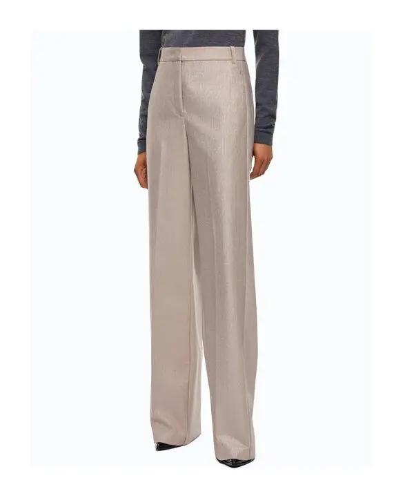 Pinko Metallic Pressed-crease Trousers