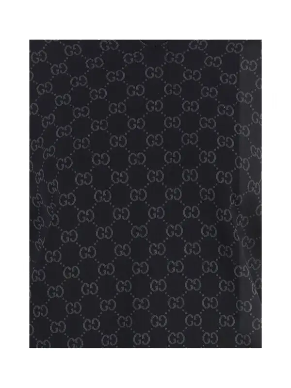 Gucci Gg Jacquard Fine Knit V-neck Sweater