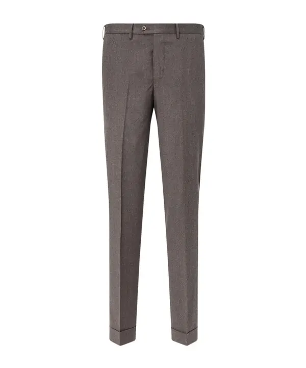 PT TORINO Pressed-crease Turned-up Trousers
