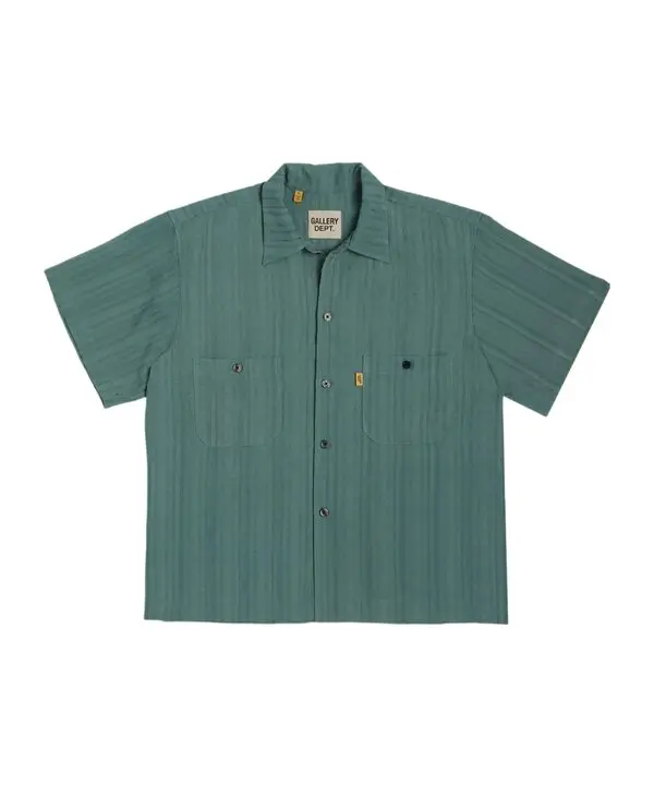 GALLERY DEPT. Loose Shortsleeve Collared Shirt - Green