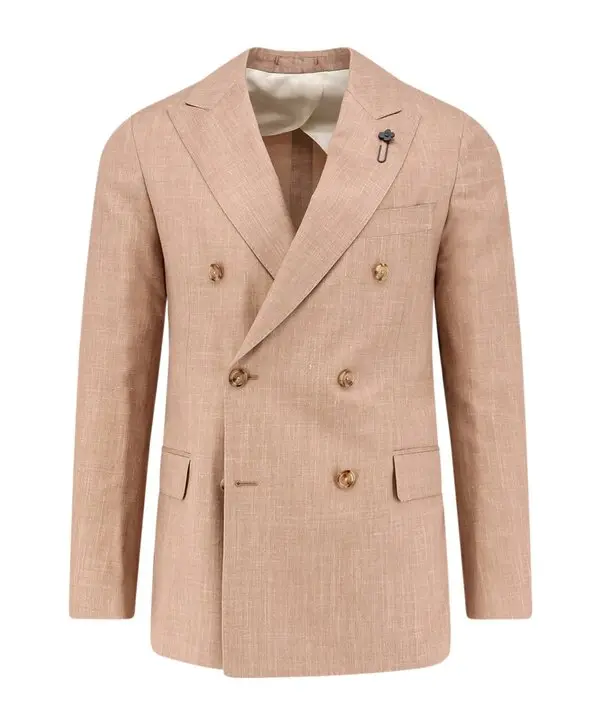 LARDINI Double-breasted Peak-lapel Blazer