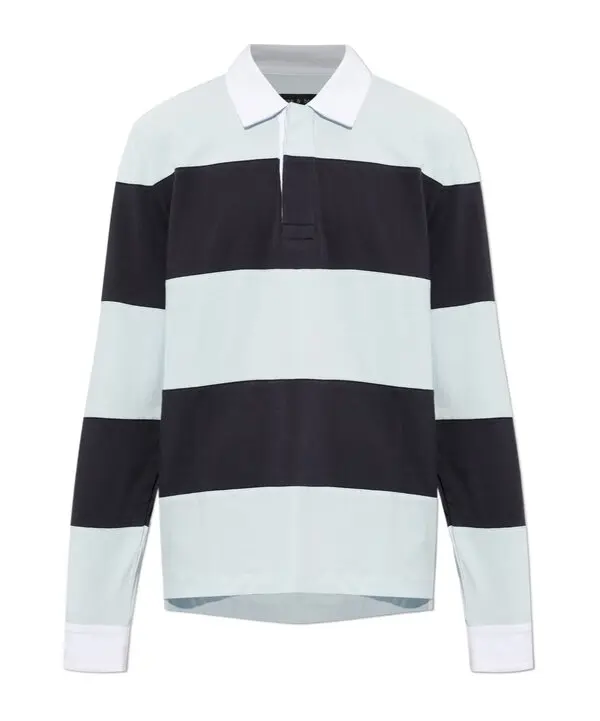 Rag & Bone Long-sleeved Striped Polo Shirt
