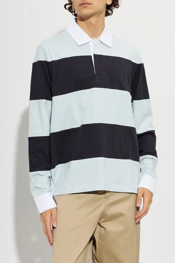 Rag & Bone Long-sleeved Striped Polo Shirt