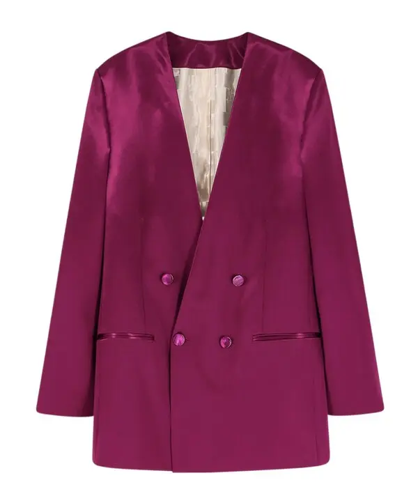Alberta Ferretti Double-breasted V-neck Blazer