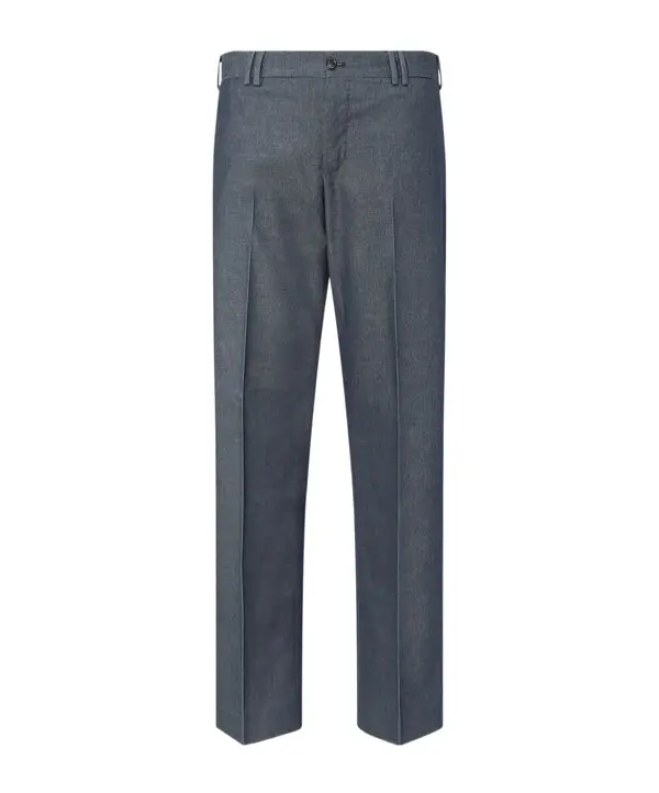 PT TORINO Edge Pressed-crease Trousers - Navy Blue