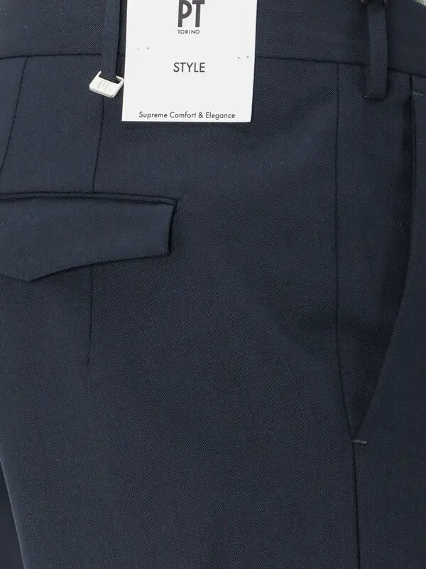 PT TORINO Pressed-crease Turned-up Trousers